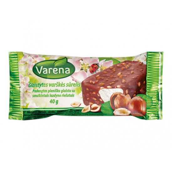 "Varėna" Vanilla Cheesecake Bar with Hazelnuts 40g (Sūrelis)